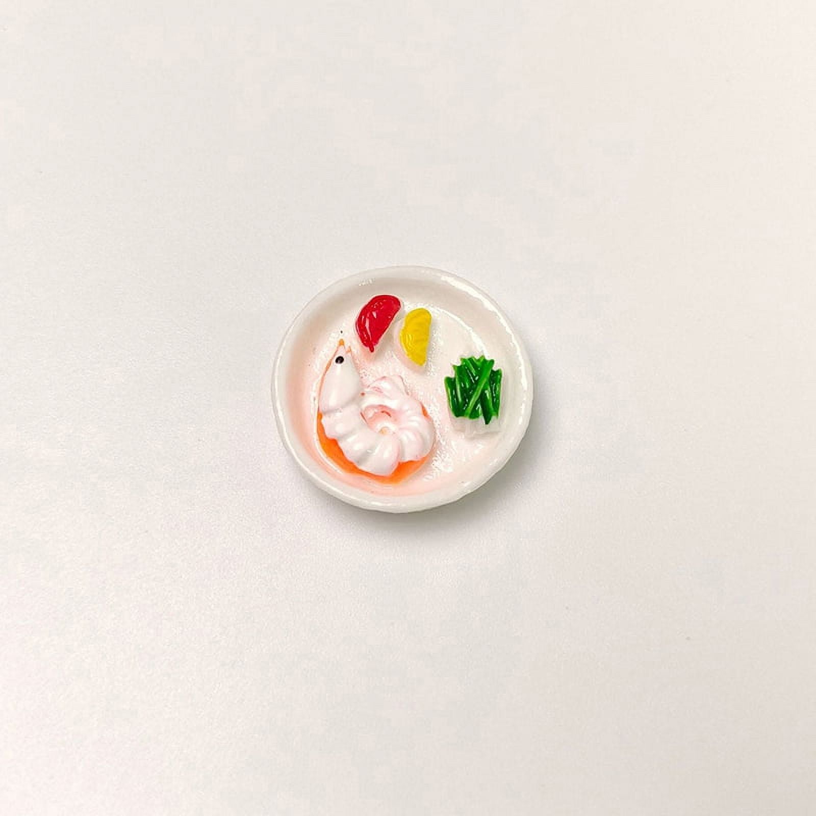 1PC Dollhouse Accessories Mini Dim Sum Platter DIY Miniature Landscape ...