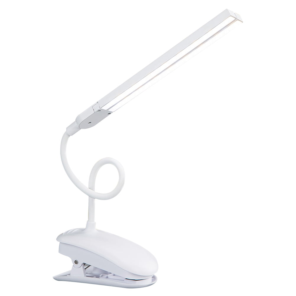 1PC Double Lamp Holder Clip LED Desk Lamp Student Dorm Table Lamp Touch ...