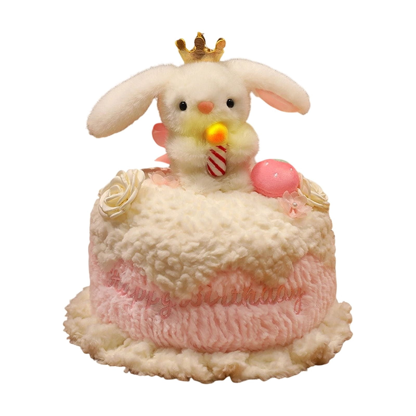 1PC E Minibee Glow-in-the-Dark Plush Birthday Cake Stuffed Animal for ...