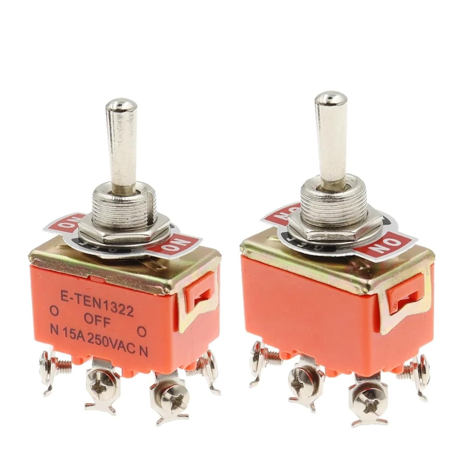 1PC E-TEN1322 Rocker Toggle Switch 6Pin Head 3 Grade Switch Double Pole ...