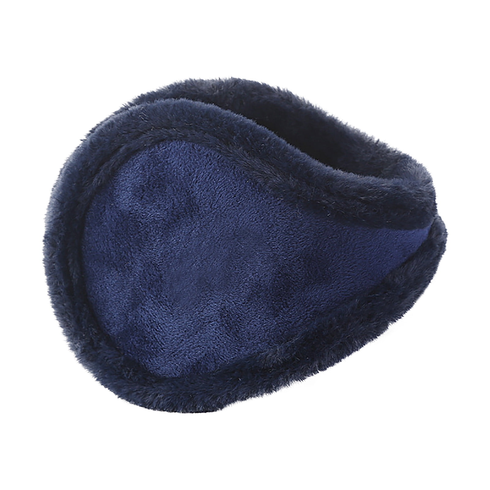 1PC Earmuffs Blue Leather Men's Winter Warm Earmuffs Plush Earmuffs ...