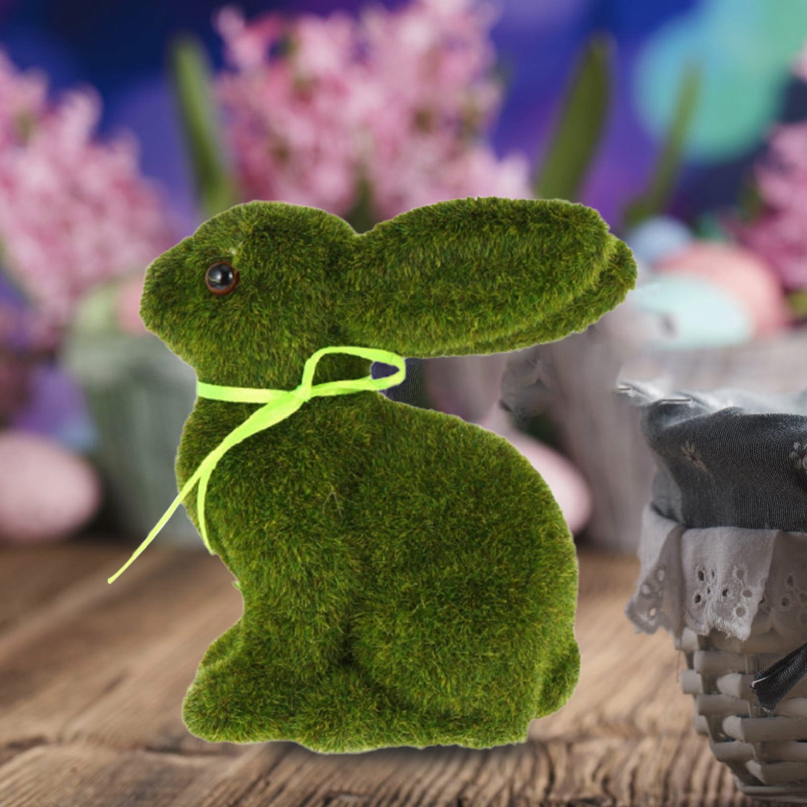 1PC Easter Bunny Decor Easter Decorations for Table Adorable Faux Moss ...