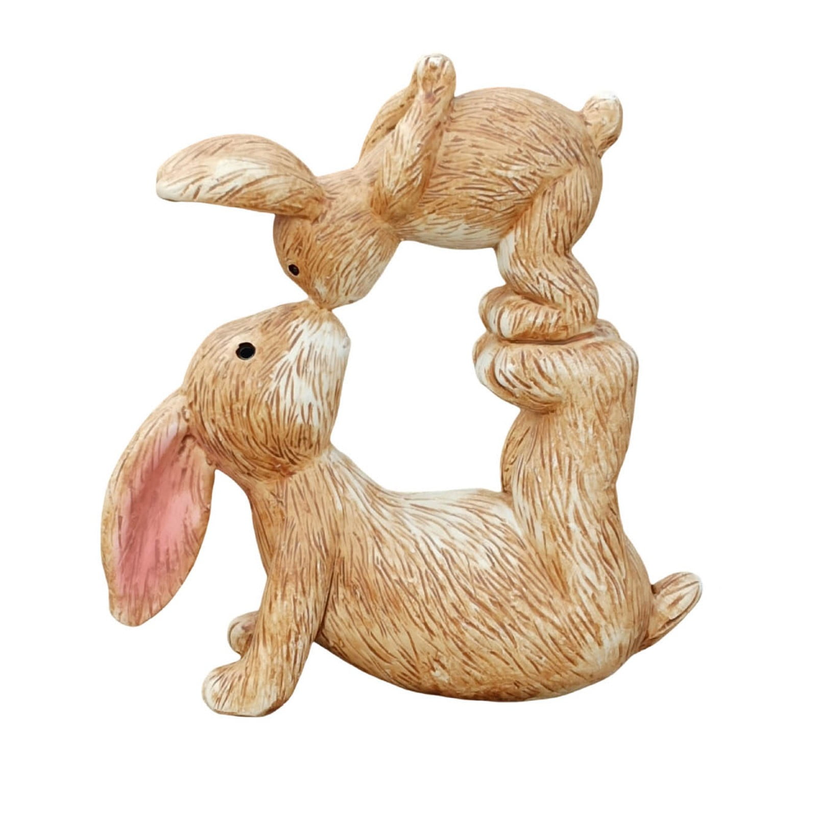 1PC Easter Happy Couple Resin Bunny Decorations- for Delivering Happy ...