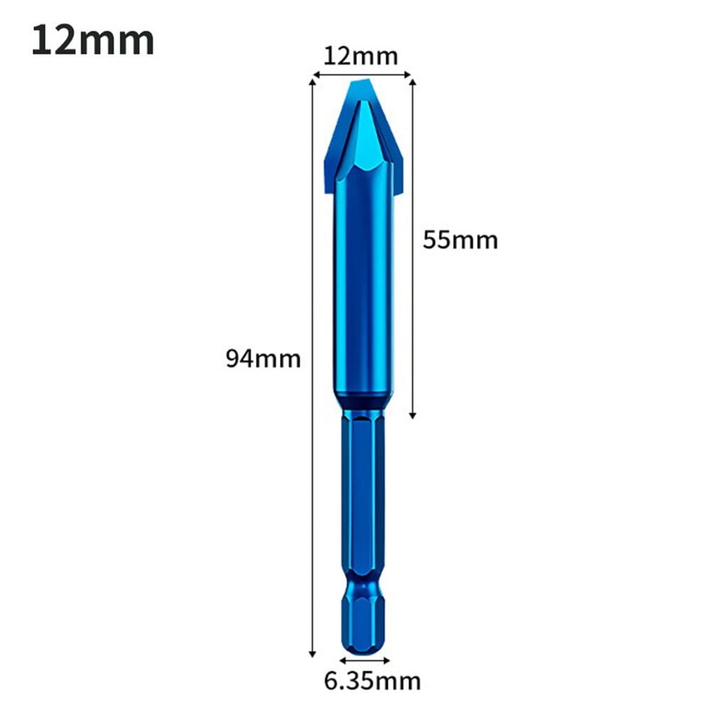 1PC Eccentric Drill Tilted Head Eccentric Drill Ceramic Triangular Drill Bit 6mm 8mm 10mm 12mm ...
