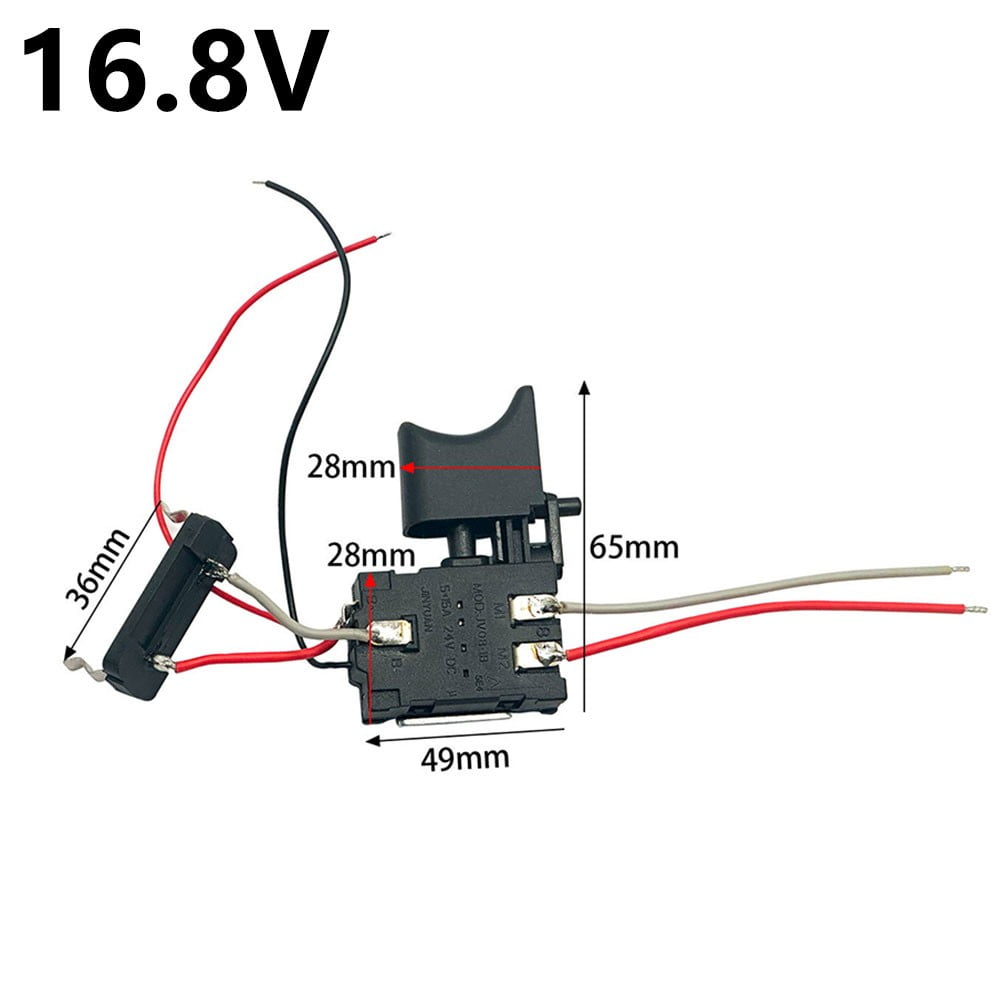 1pc Electric Drill Dustproof Speed Control Push Button Trigger Switch For 16 8v Electric Drill