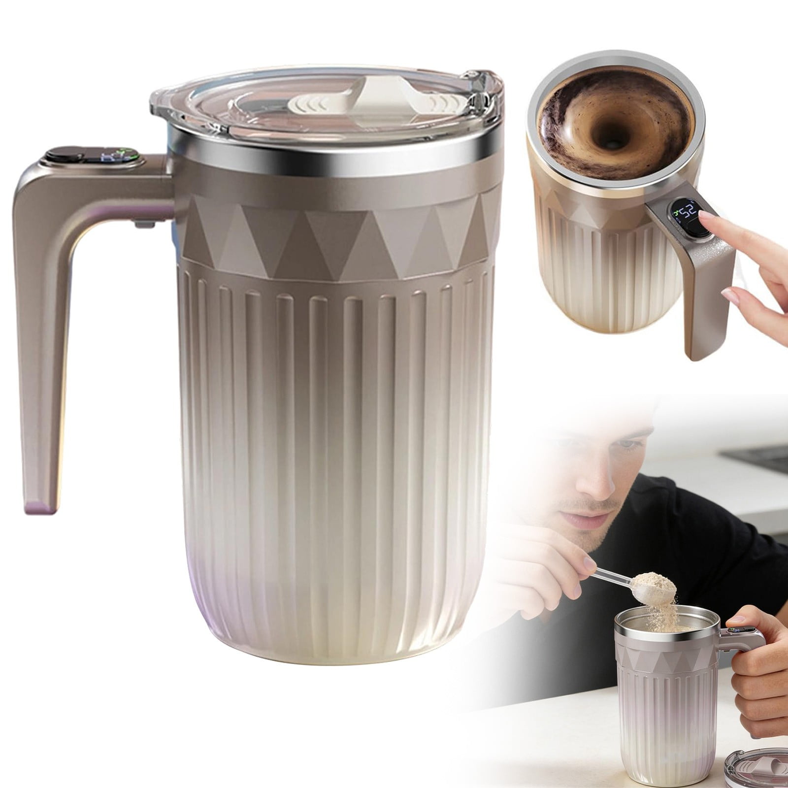 1PC Electric Self Stirring Mug, Rechargeable, Automatic Stirring Coffee ...