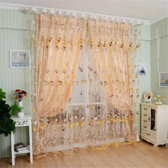 1PC Elegant Modern Tulle Curtains For Living Room Bedroom Kitchen Green ...