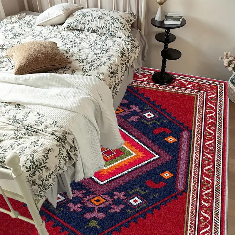1PC Ethnic Style Regional Carpet Local Carpet, Lightweight Washable ...