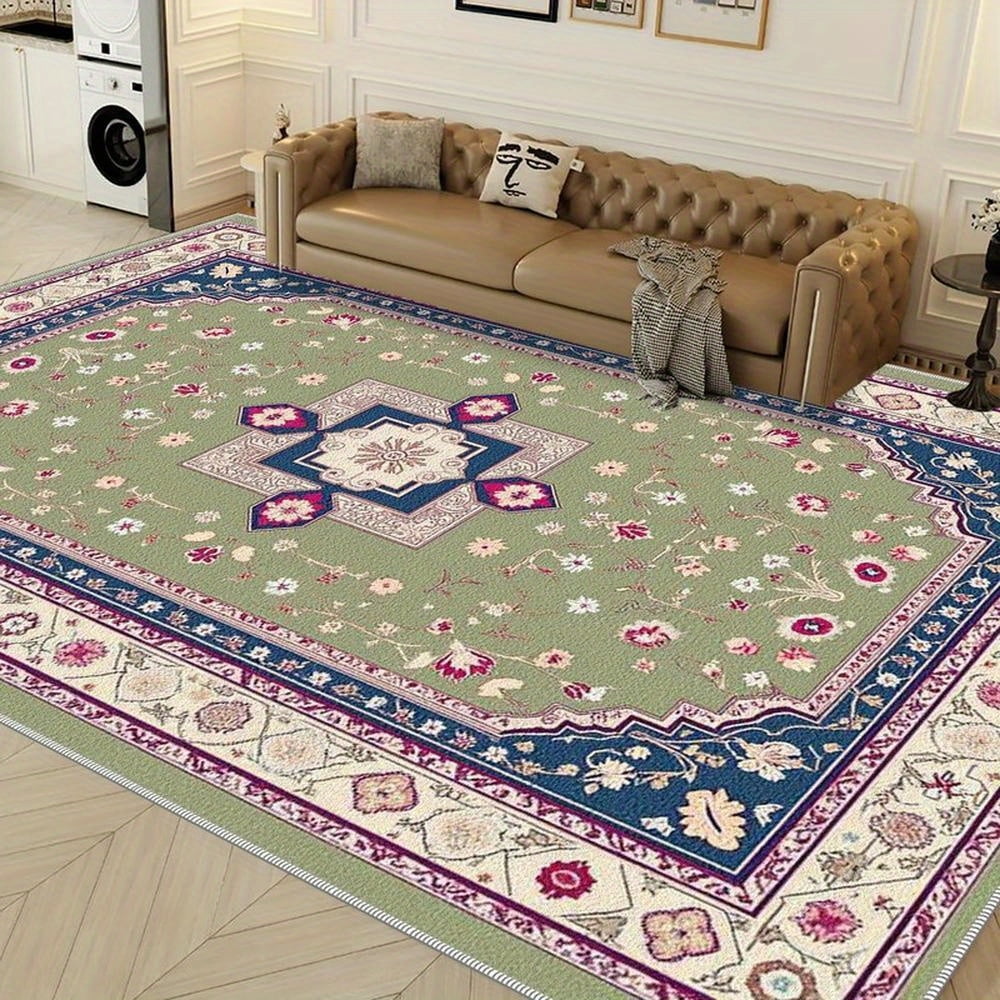 1PC Ethnic Style Regional Carpet Partial Carpet, Lightweight Washable ...