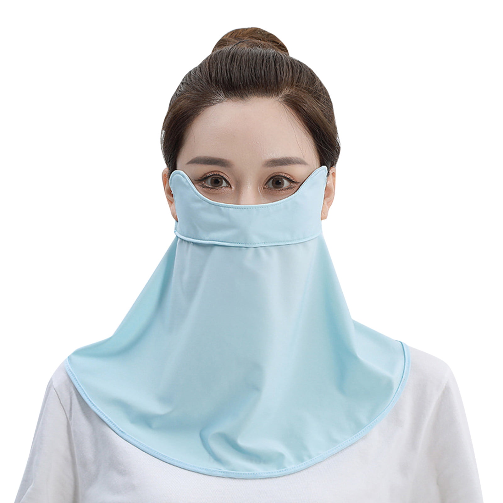 1PC Face Mask Blue Nylon Womens Summer Driving Neck Guard Sunshade Face ...