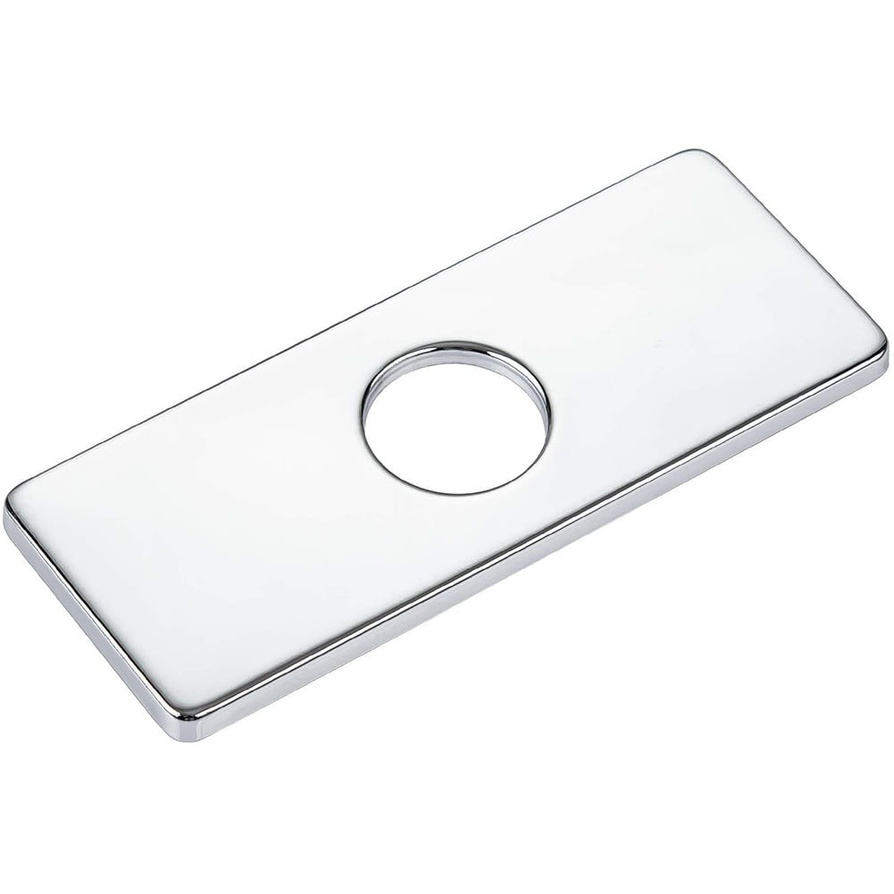 1PC Faucet Plate Hole Tap Cover Deck Plate Stainless Steel Bathroom ...