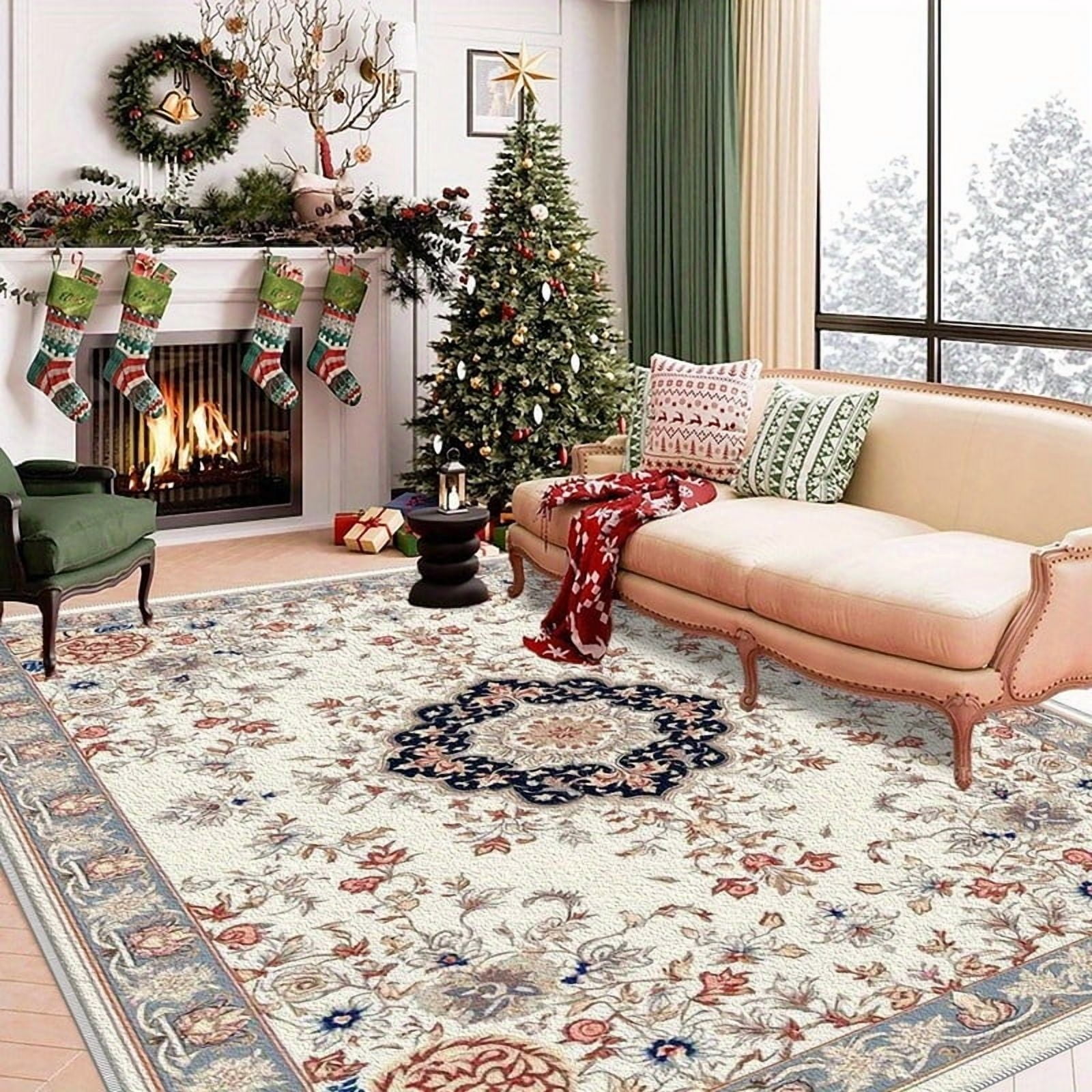 5'x7' carpet floor mats christmas carpet runner area rug bedroom under ...