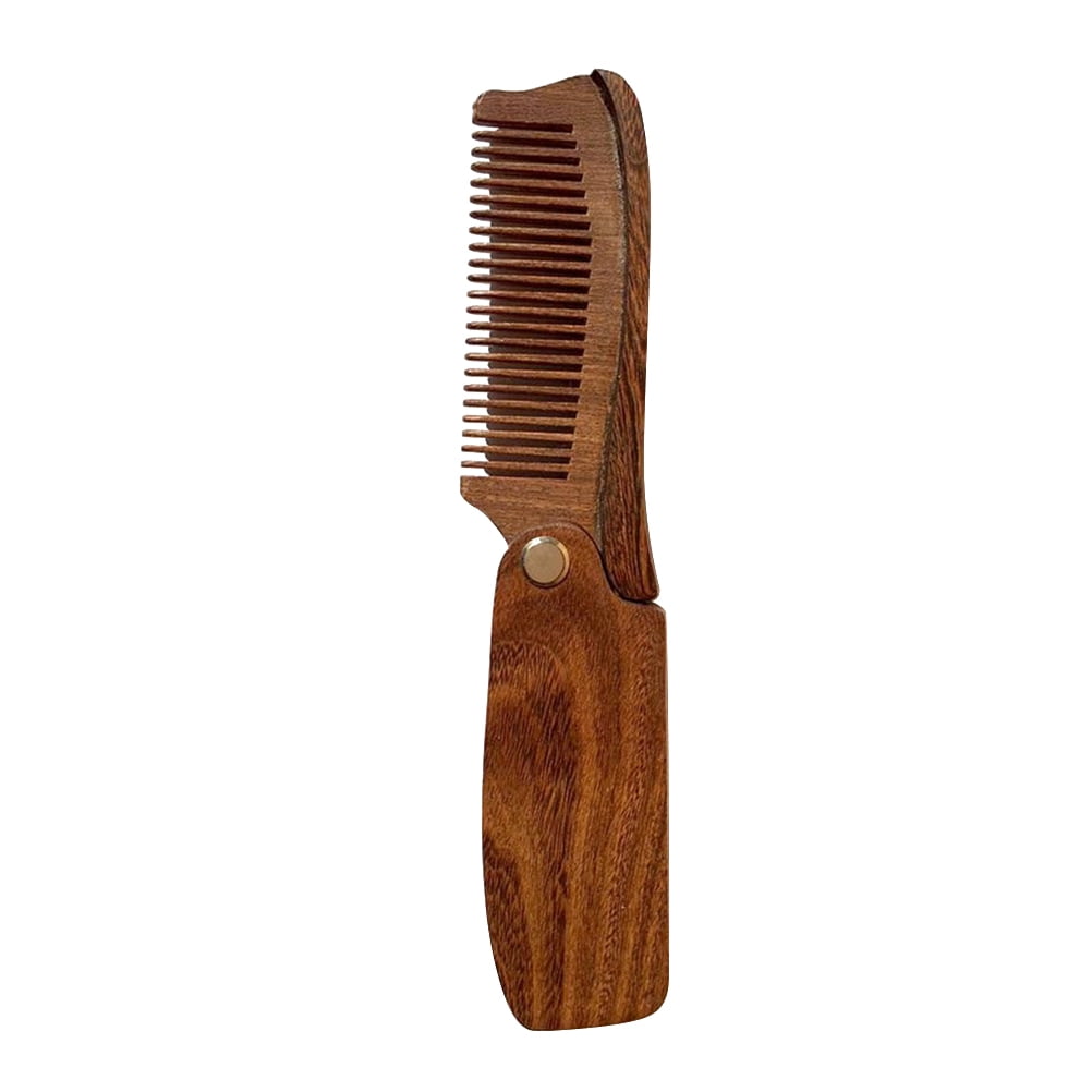CIMAXIC Natural Wood Folding Comb For Men Travel 1Pc 7.1x1.6x0.4in ...