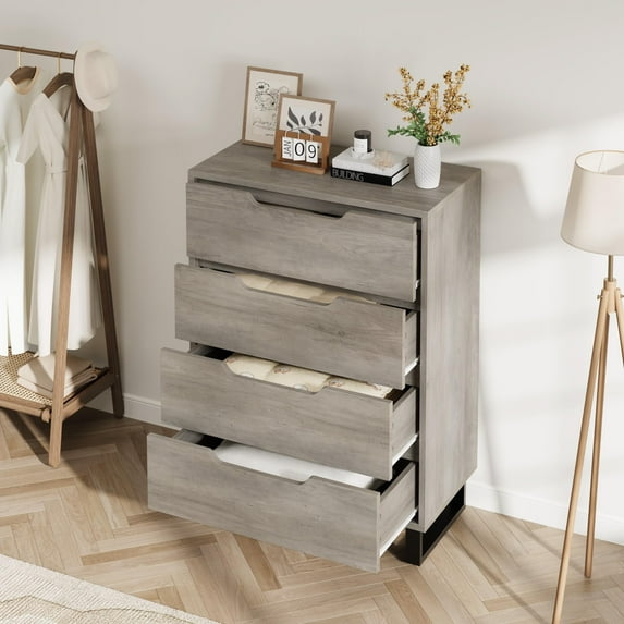 1PC Freestanding Vertical Drawer with 4 Drawers for Bedroom,Wooden 41.5 ...