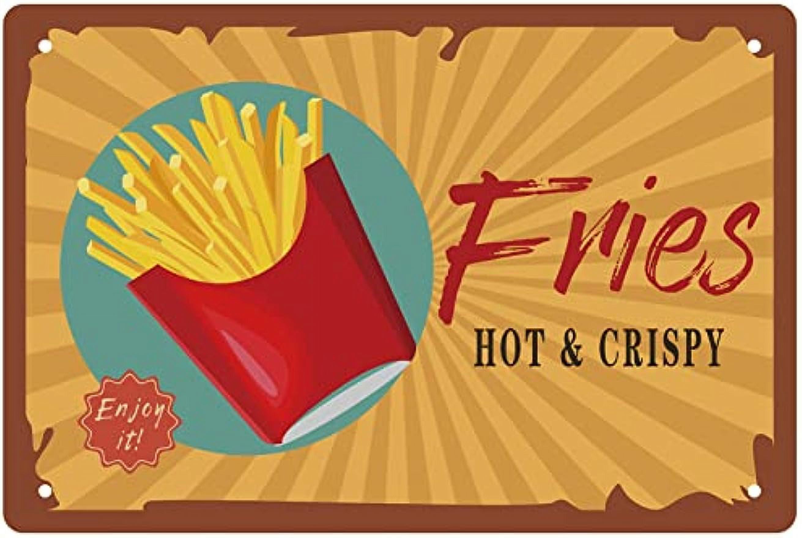 1PC French Fries Metal Tin Signs Wall Art Decor Plaque Poster Artwork ...
