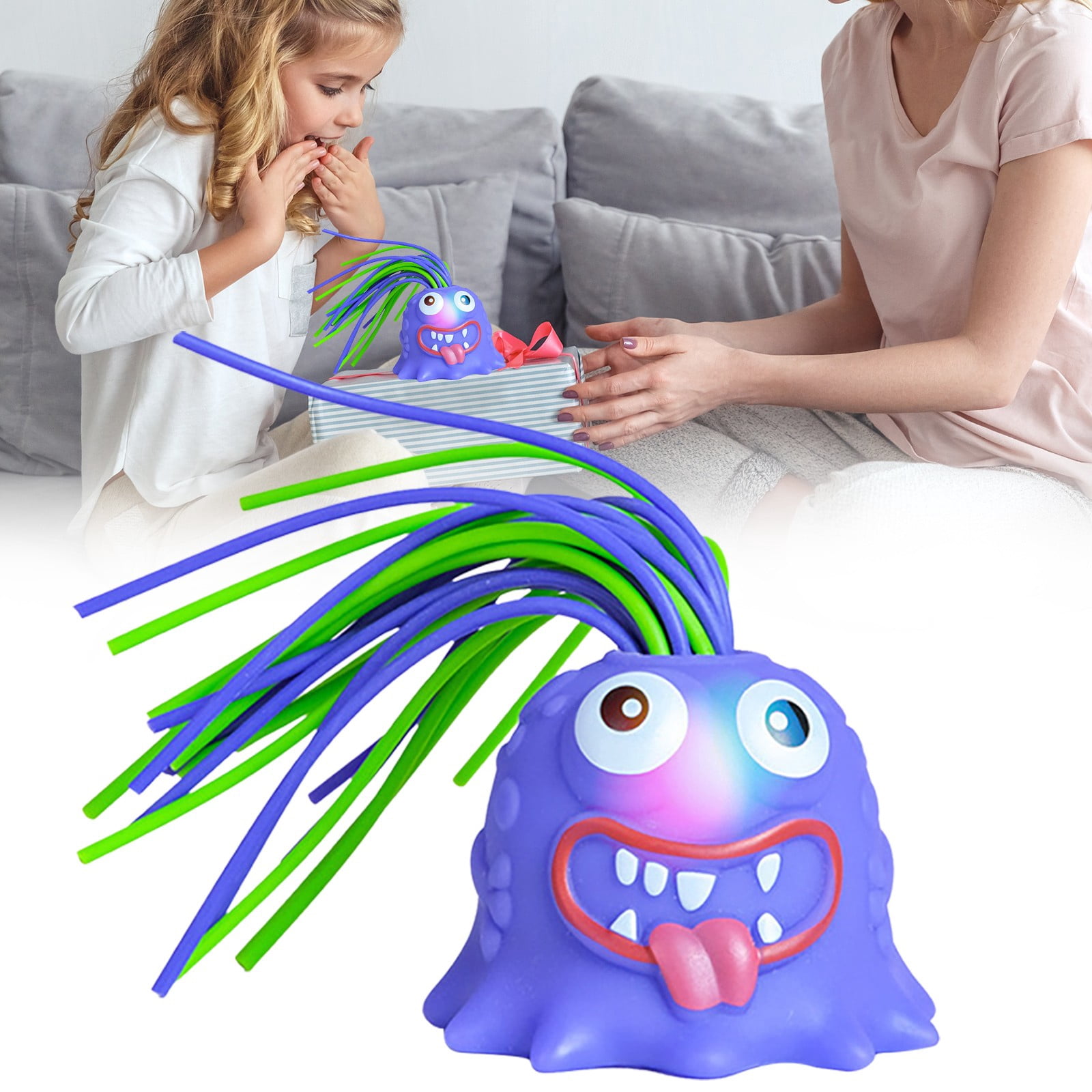 1PC Fun Hair Pulling Fidget Screaming Monster Toys,Anti Anxiety Toys ...