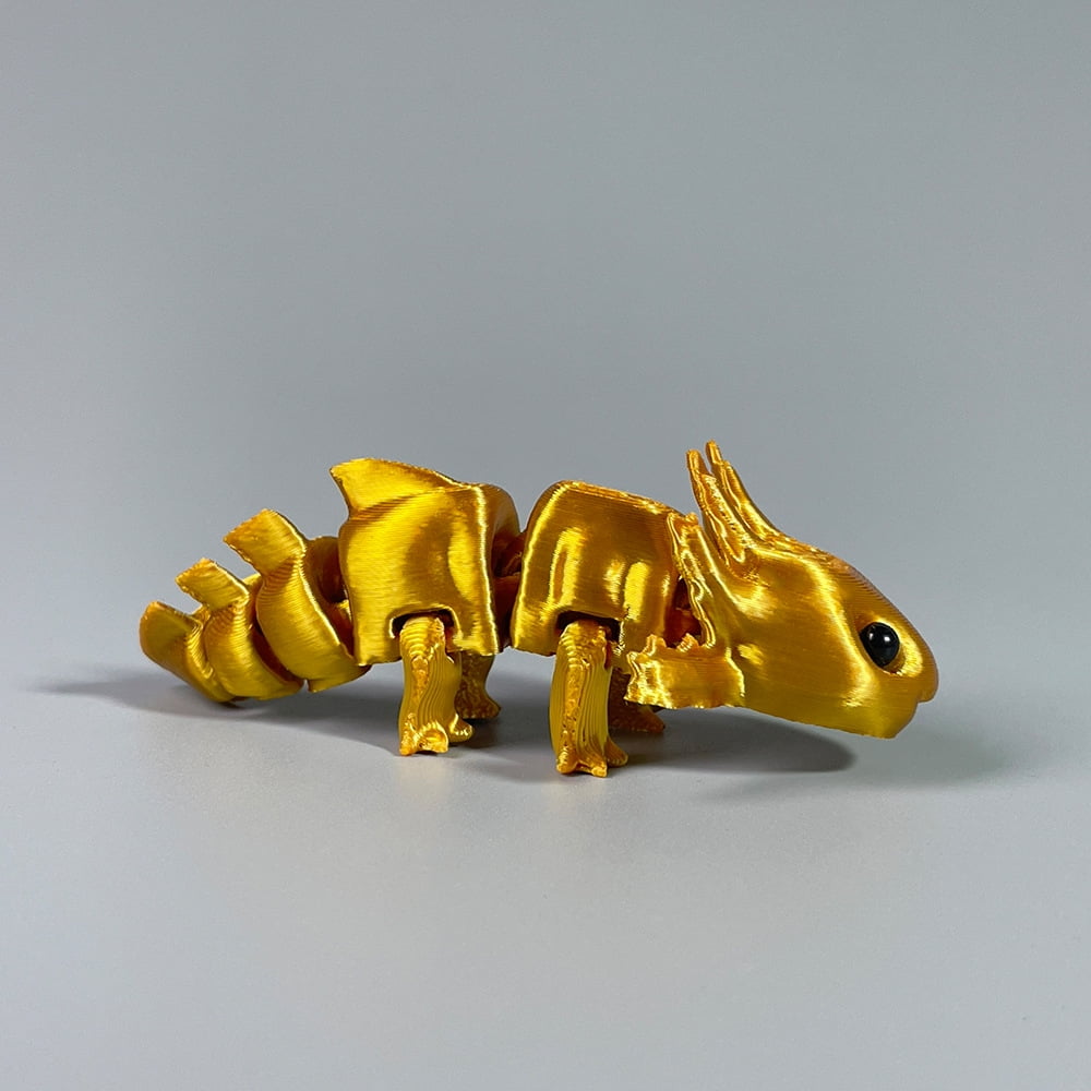 1PC GOLD 8.5CM 3D Printed Salamander Creative Desktop Ornament, Elegant ...
