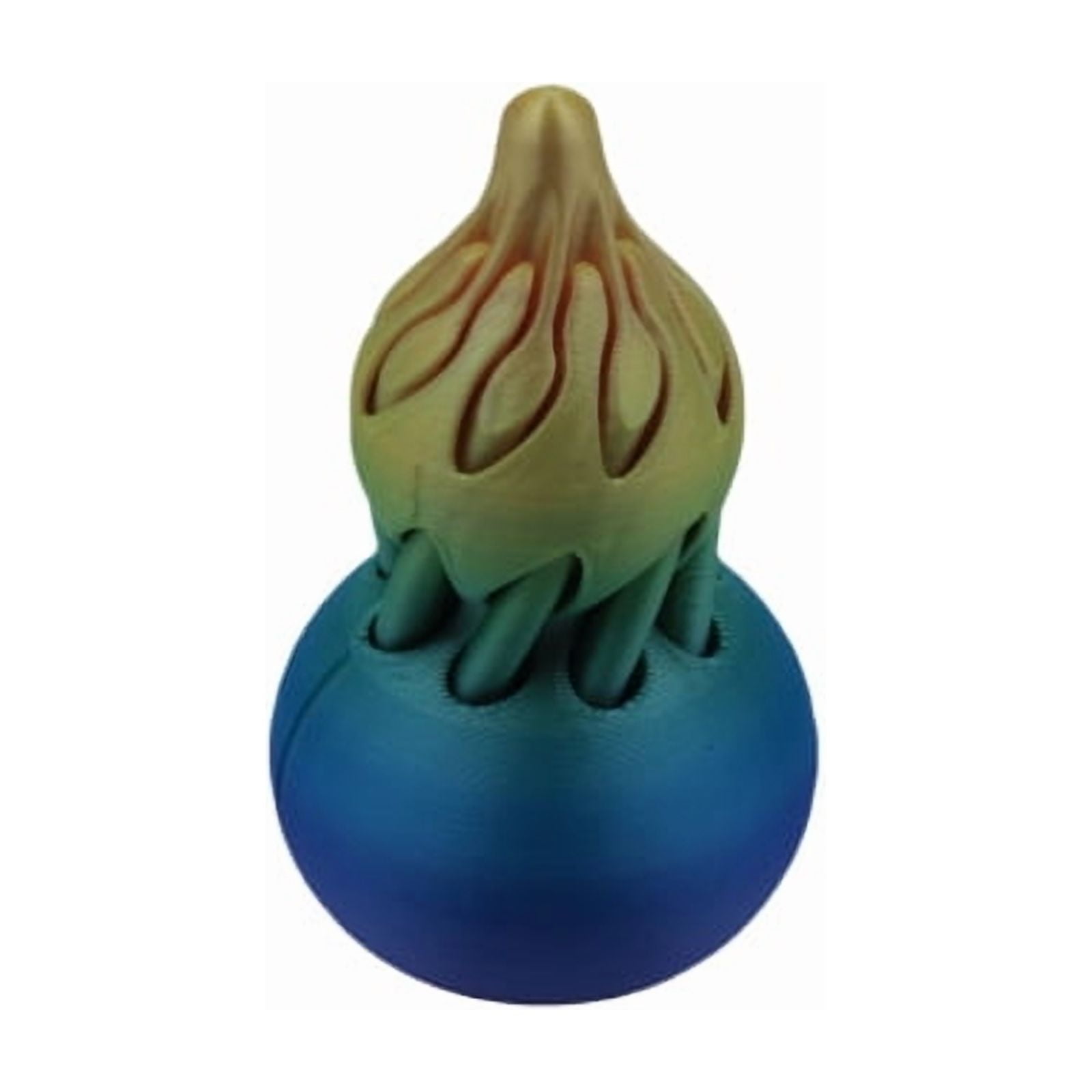 1PC GOLD BLUE 6.5CM 3D printed decompression gourd, printed spiral ...