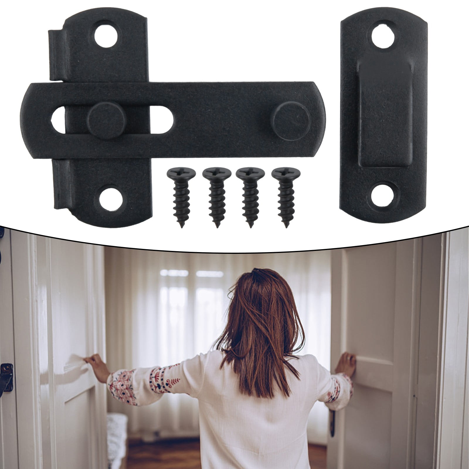 1PC Gate Latch Flip Latch Safety Door Bolt 90 Degree Right Angle Door ...