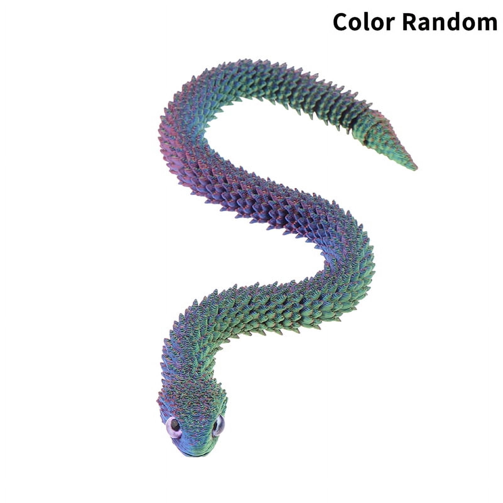 1PC Gifts For Children 3D Printed Snake Simulation Snake Figurine ...