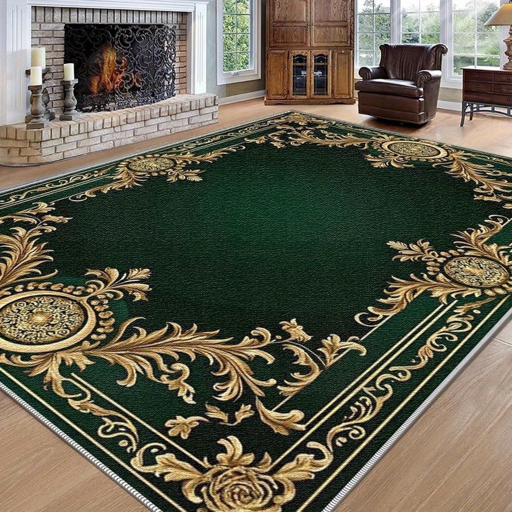 1PC Gilded Decoration Area Rug Local Carpet, Lightweight Washable Easy ...
