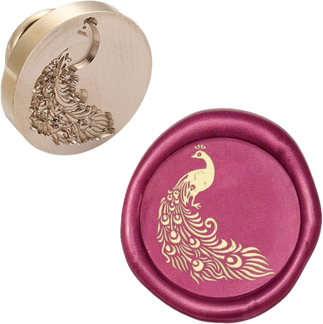 Peacock Wax Seal Stamp Head Replacement Bird Removable Sealing Brass ...