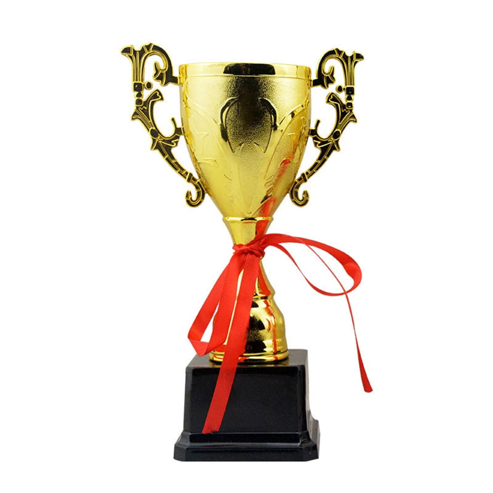 1PC Golden Creative Award Trophy Plastic Reward Prizes Competition Gift Awards Trophy for ...