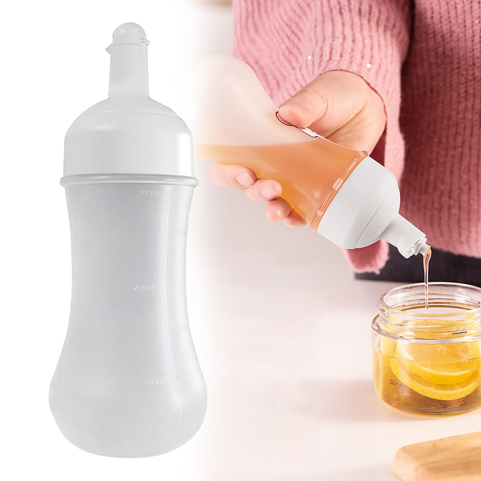 1PC Graduated Squeeze Sauce Bottle Condiment Bottles Bottle Scale ...