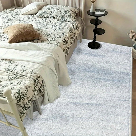 1PC Gray Wash Look Area Rug Partial Carpet, Lightweight Washable Easy ...