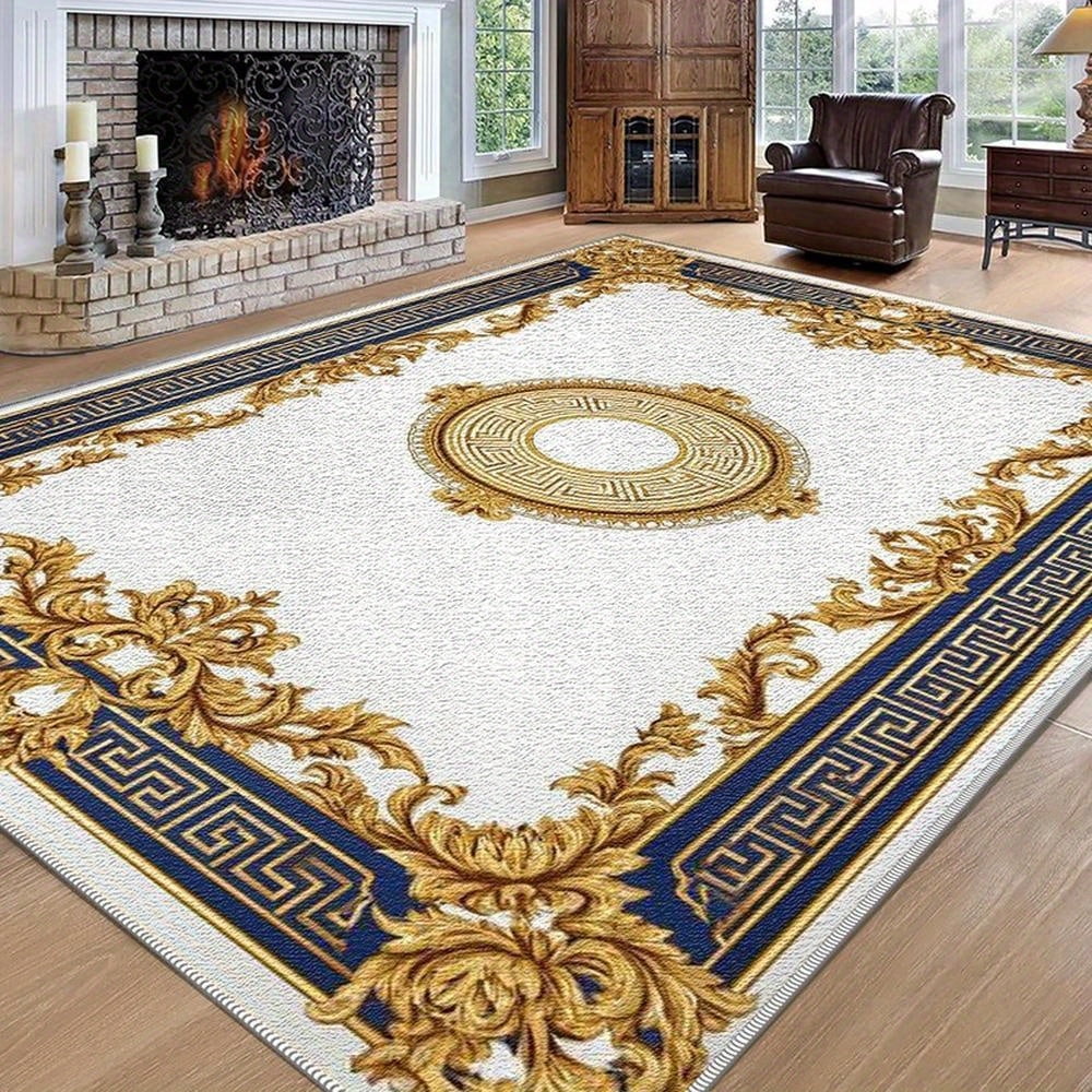 1PC Greek Pattern Area Rug Local Carpet, Lightweight Washable Easy-to ...