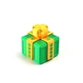 1PC Green Gold 8cm 3D Printed Junk Gift Box as Christmas gift box ...