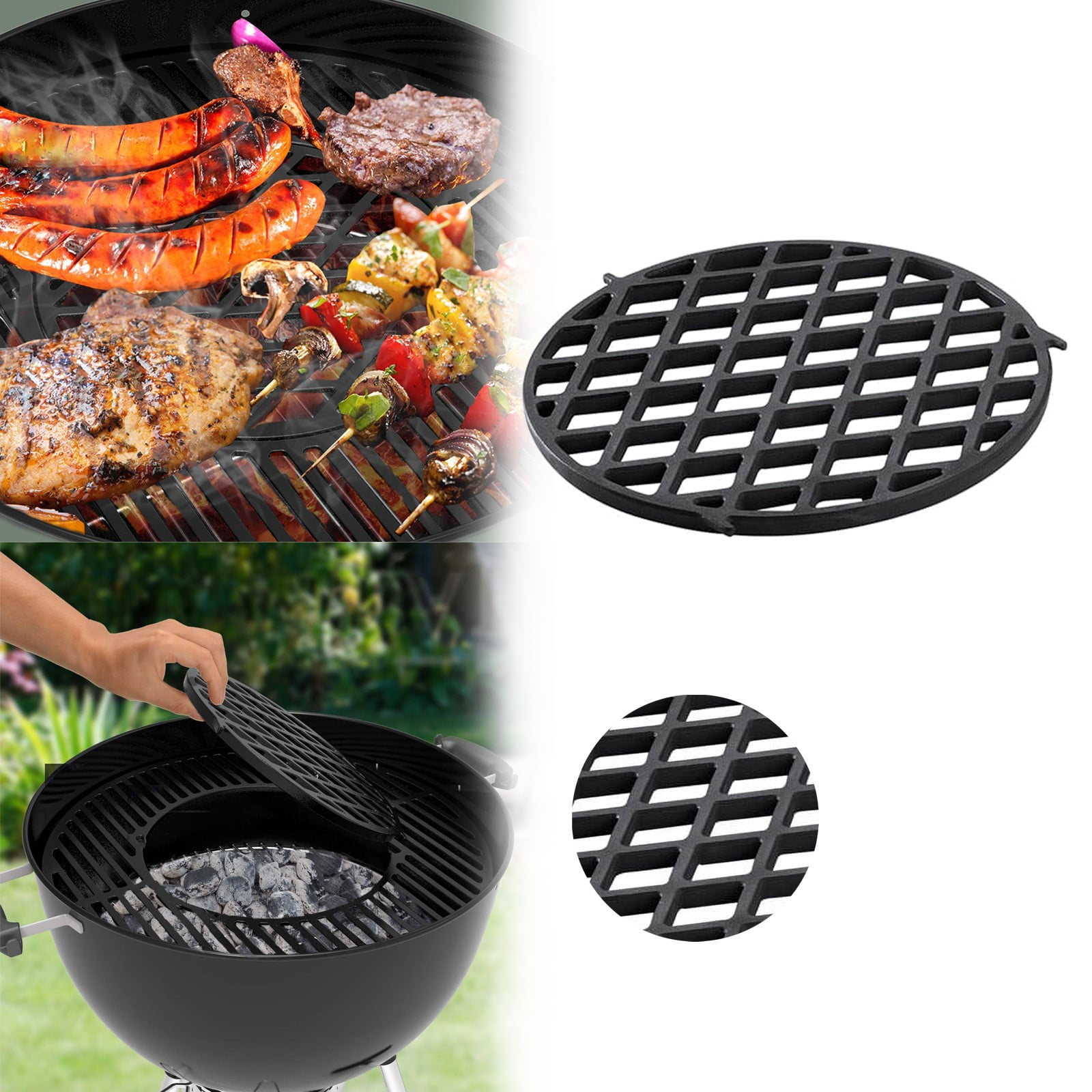 1PC Grill Gourmet Barbecue System Grill With Angular Hole Round Grill ...