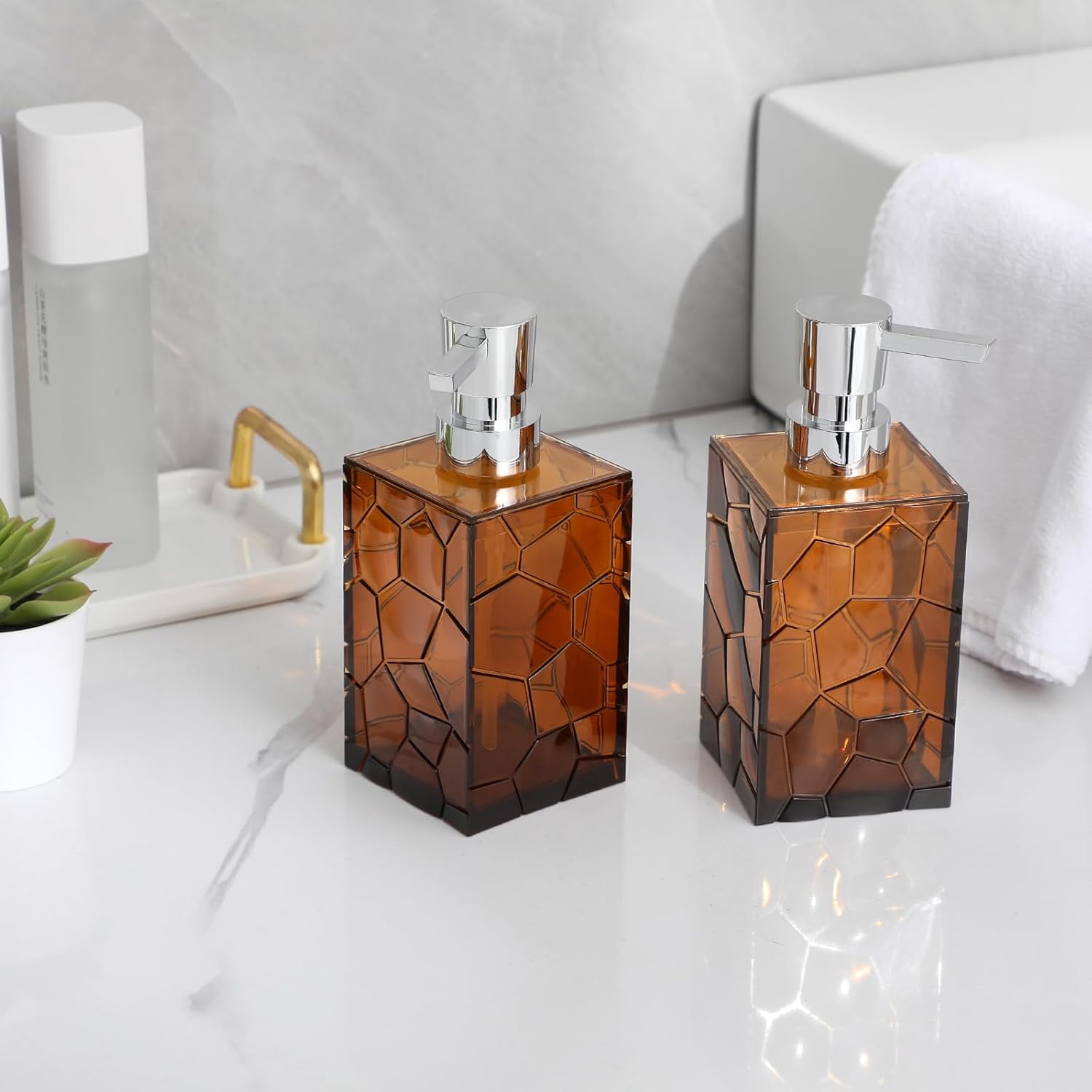 1PC Hand Soap Dispenser,Clear Rust Proof Soap Dispenser,Refillable ...