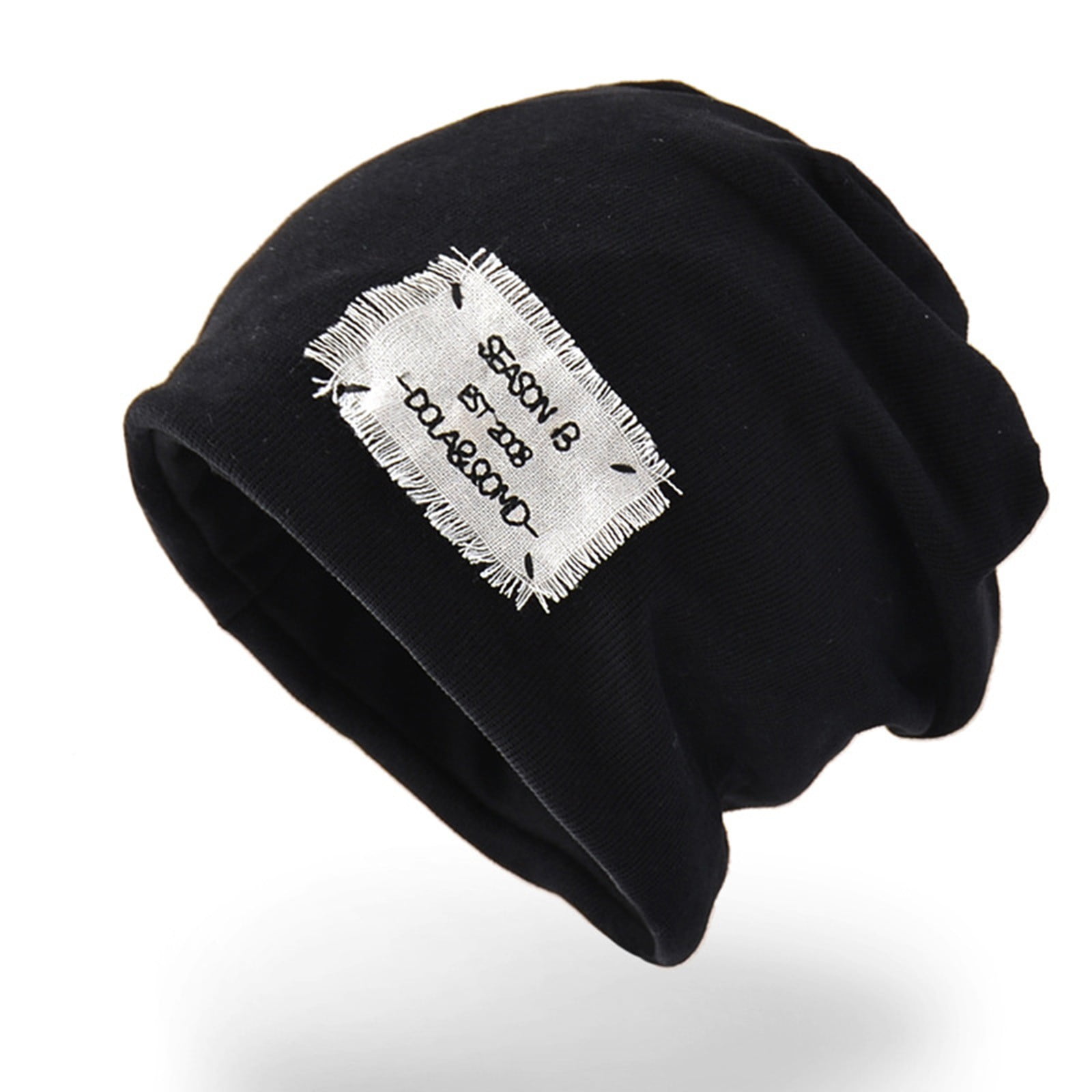 1PC Hat Black Cotton Women Pullover Cap Autumn And Winter Fashion Solid ...