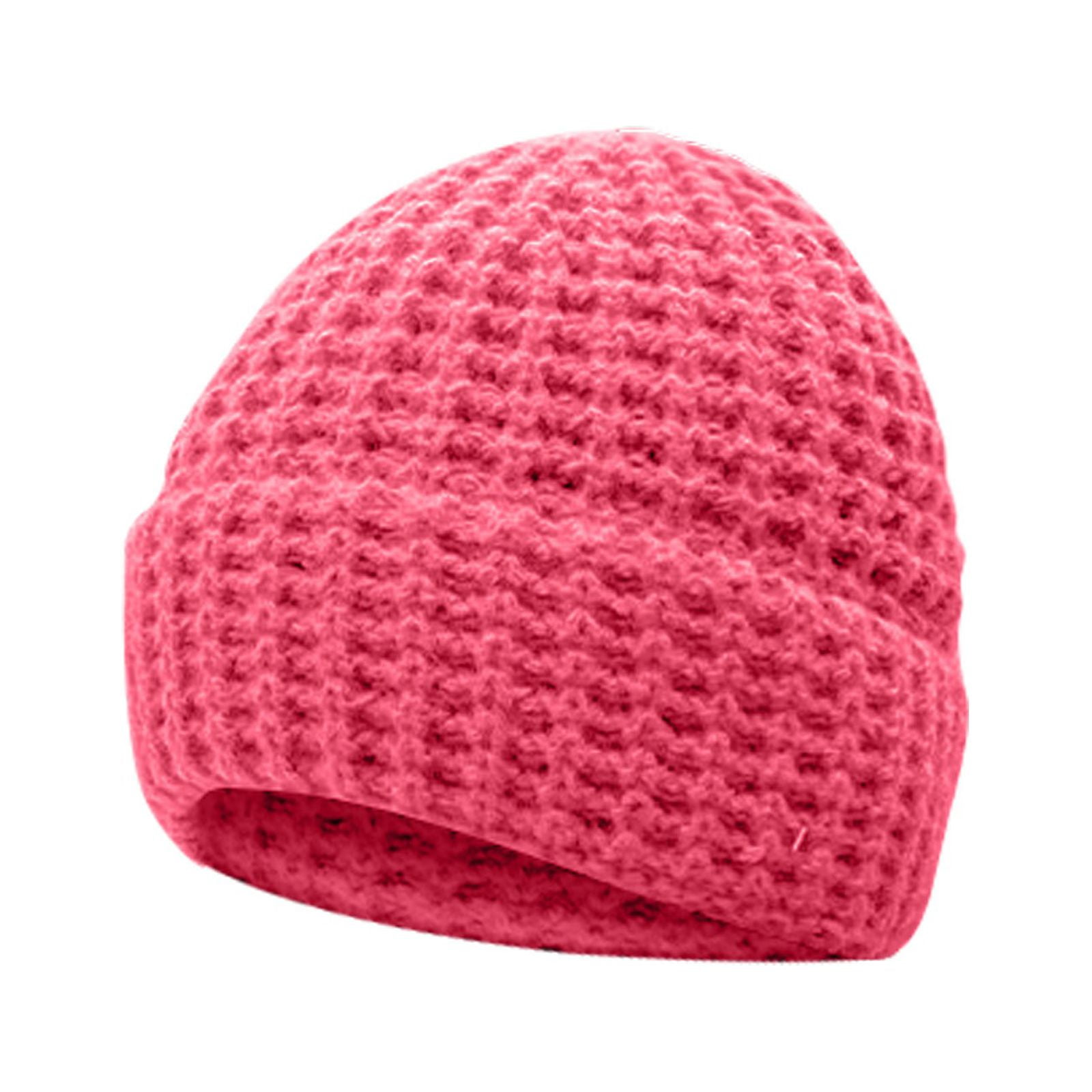 1PC Hat Red Cotton Womens Hats Fashion Solid Color Simple Knit Caps ...