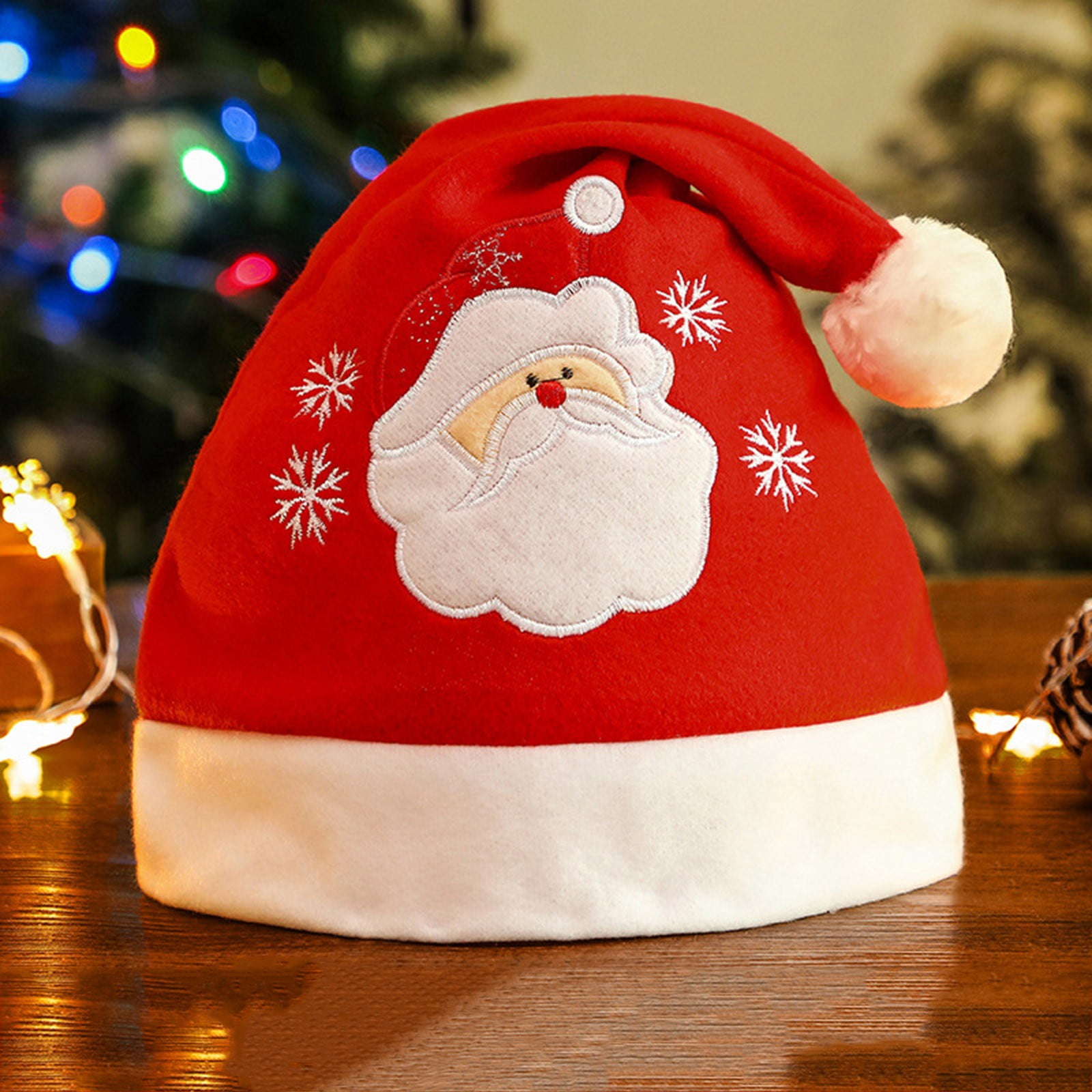 1PC Hat Soft Santa Hat Xmas Hat Christmas Hats Santa Cap For Christmas ...