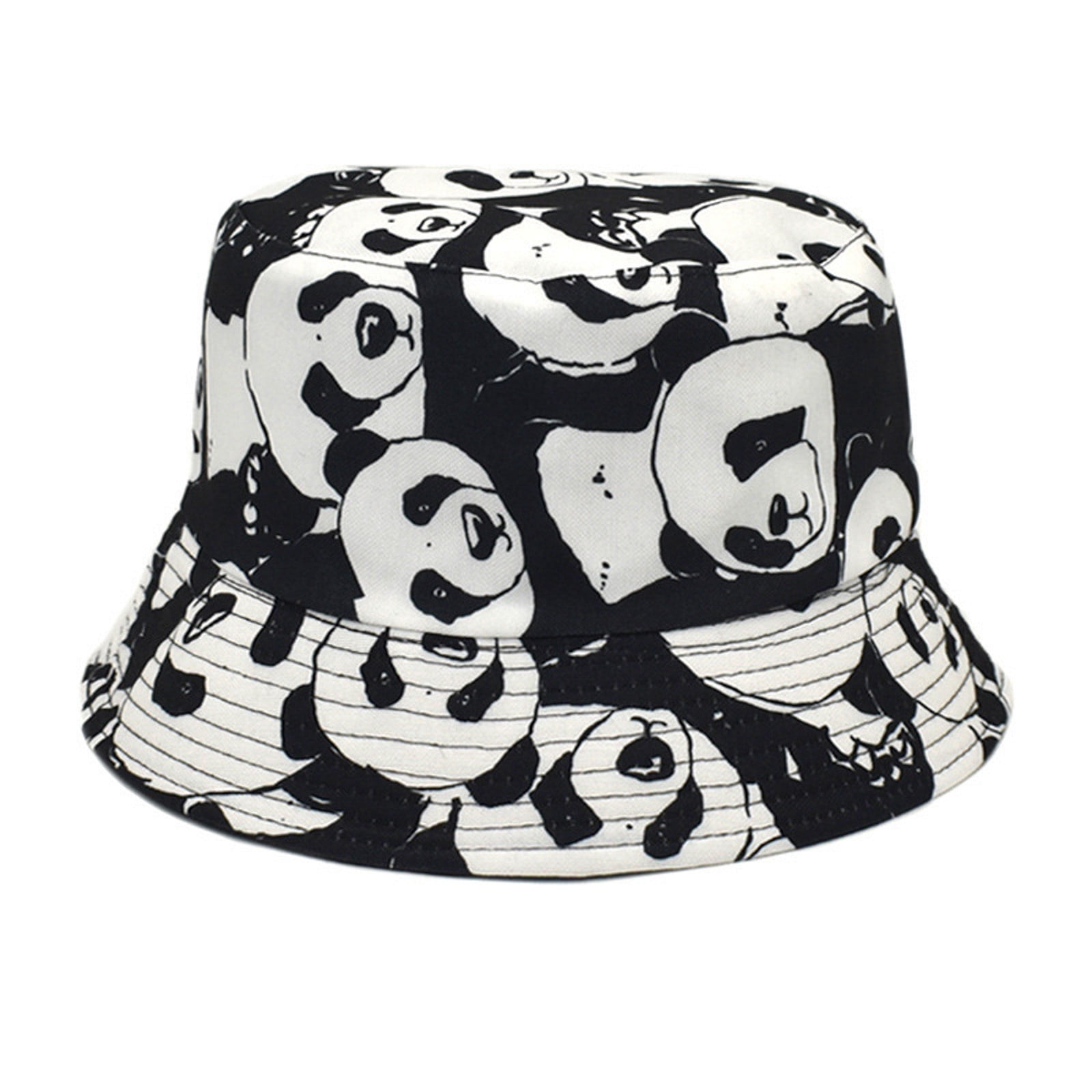1PC Hat White Cotton Women Summer Fashion Beach Print Adjustable ...