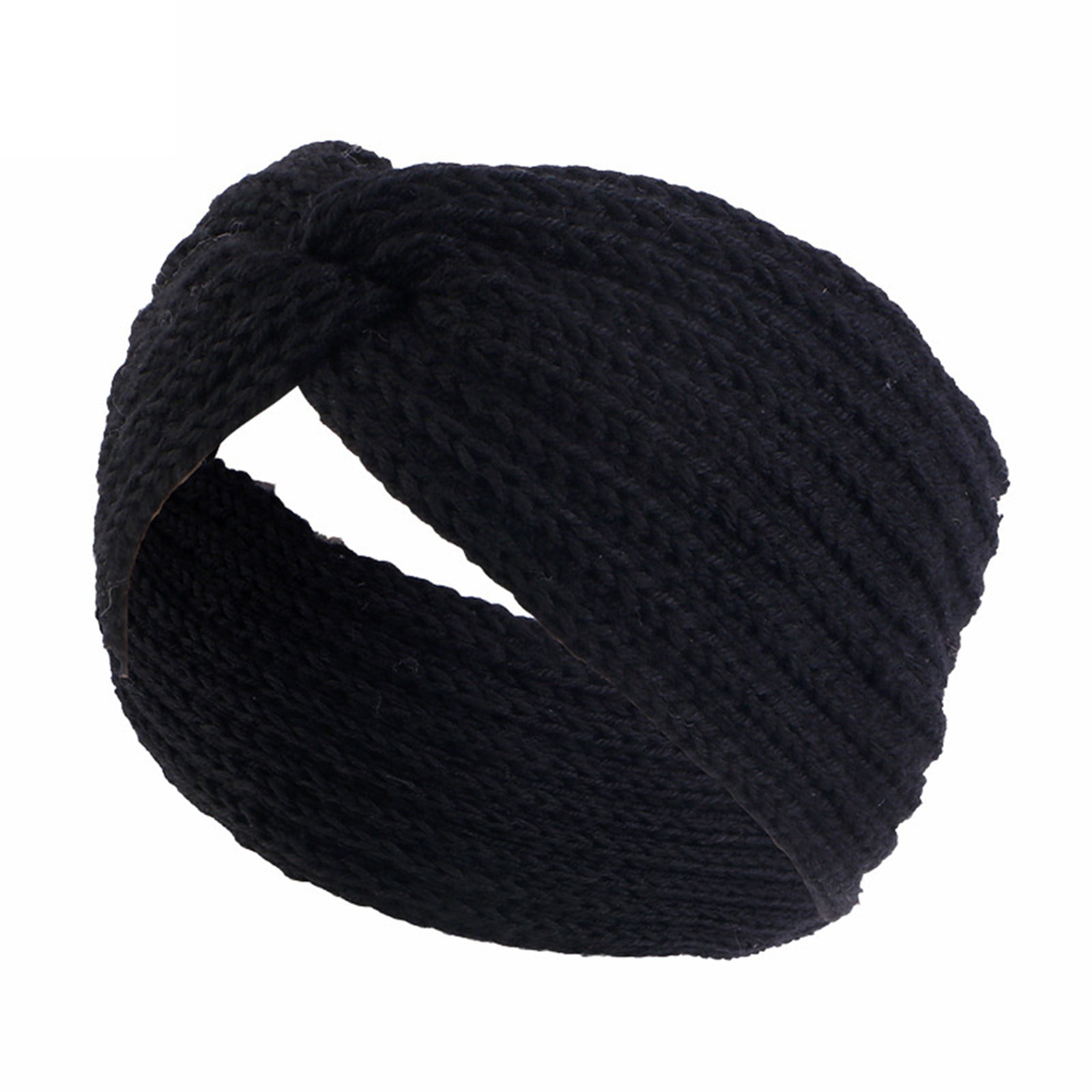 1PC Headband Black Polyester Women Knitted Headband Stylish Warm ...