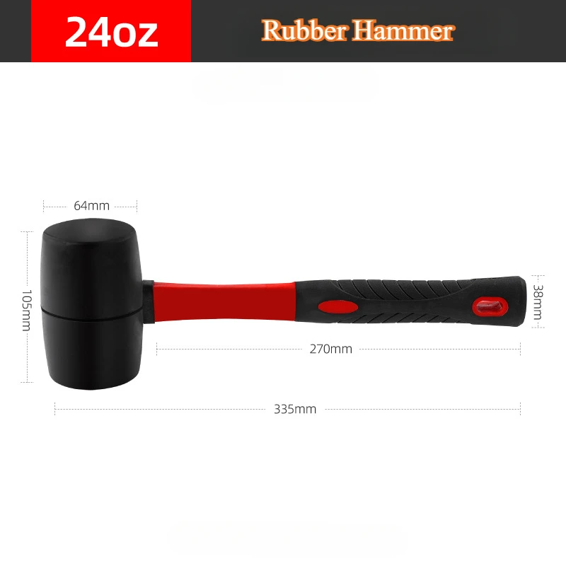 1PC Heavy Duty Mallet Rubber Hammer with Non-slip Handle Wear Resistant ...