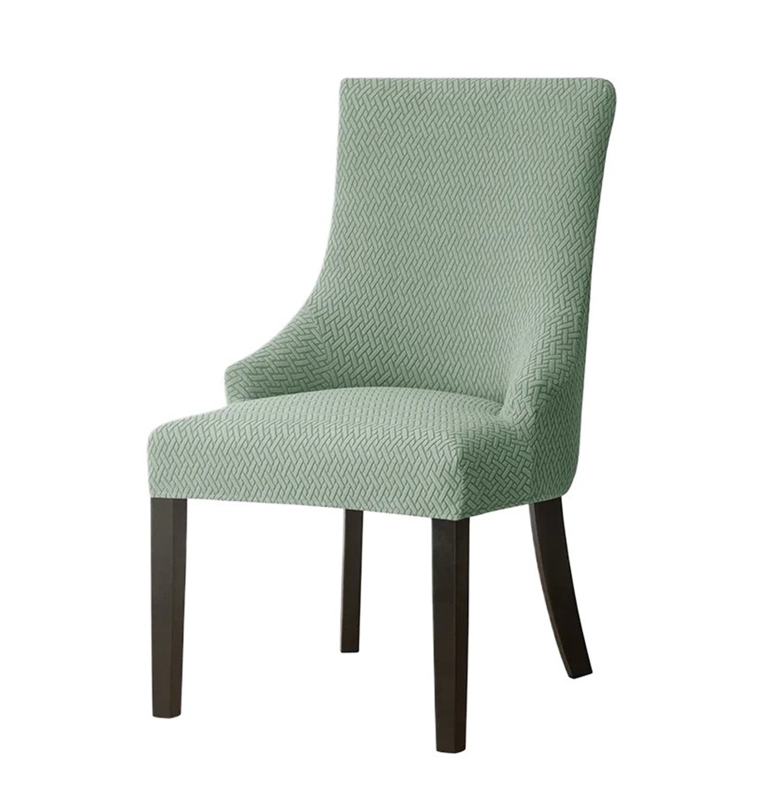 1PC High Sloping Back Chair Cover Jacquard Elastic Armchair Covers Wing ...