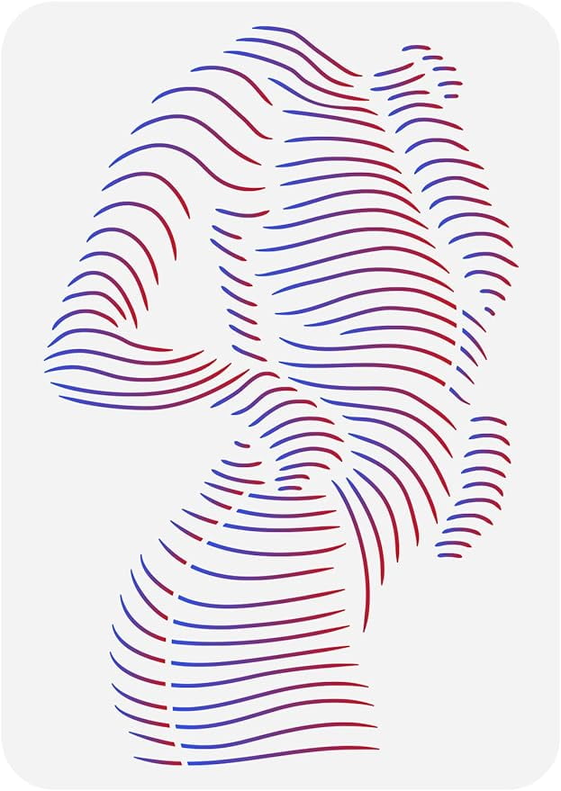 1PC Human Body Painting Stencil 8.3x11.7inch Reusable Woman's Outline ...