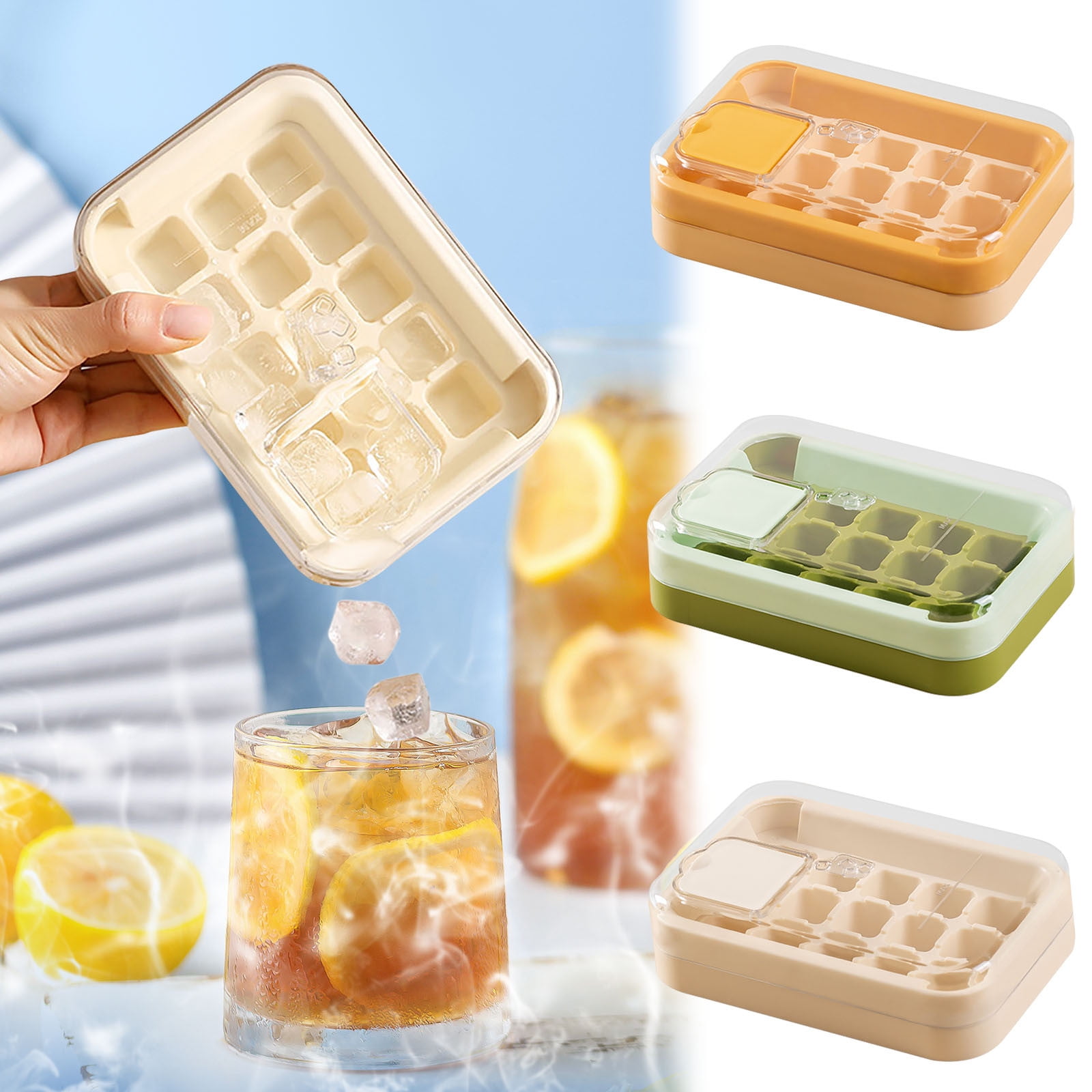 1PC Ice Box with Lid for Home use Food Grade Large Capacity Ice Block ...