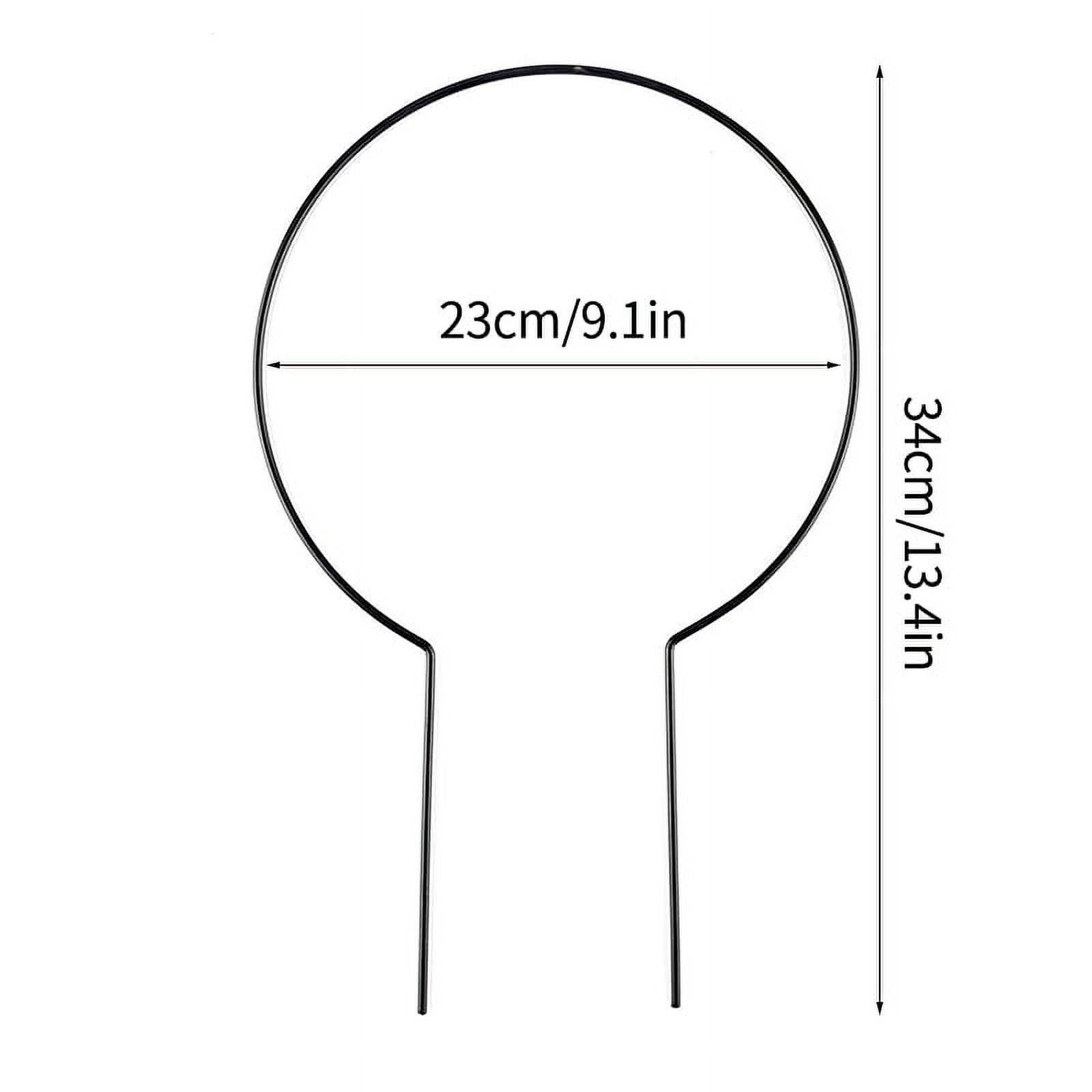 1PC Iron Garden Plant Support Stake Stand Heart-shaped Round Vine ...