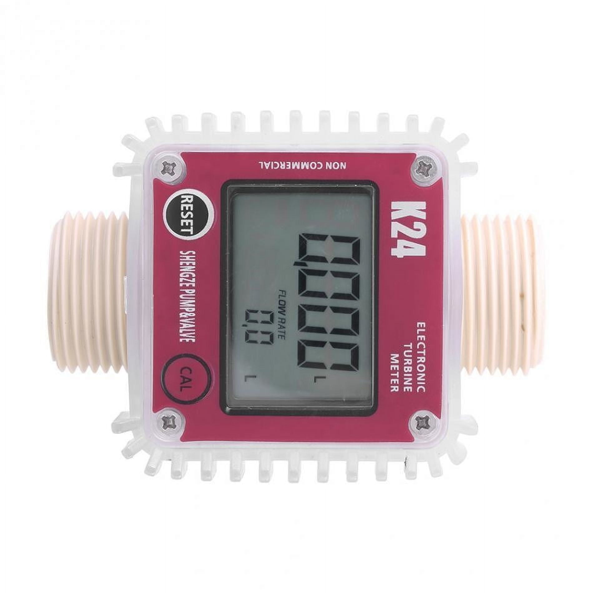 1PC K24 Digital Oil Fuel Flow Meter Gauge For Chemicals Liquid Water ...