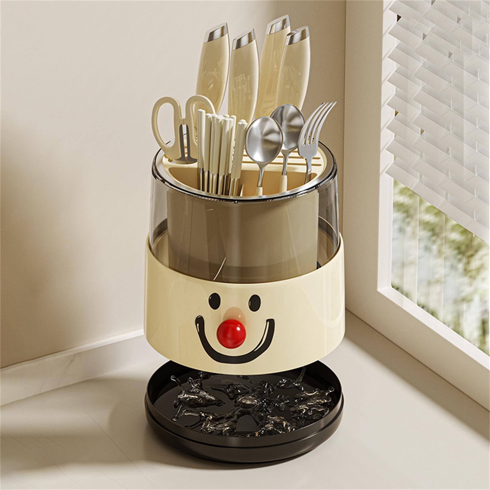 1PC Kitchen Rotating Knife Holder Holder Chopstick Holder Storage Rack ...