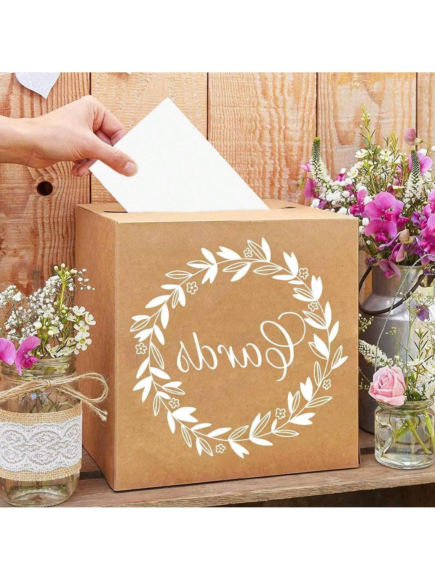 1PC Kraft Card Box Wedding Favor Post Box Money Holder For Wedding ...