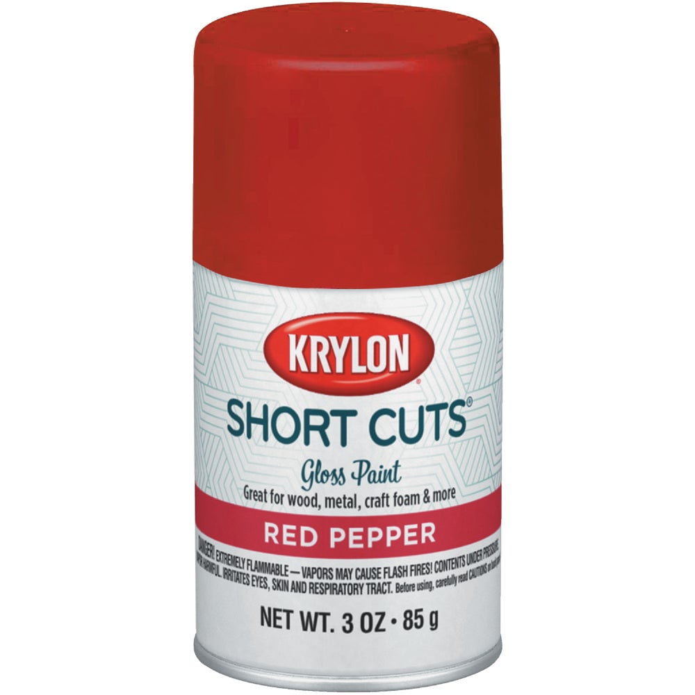 1PC Krylon Short Cuts Enamel Spray Paint 3 Oz., Red Pepper - Walmart.com