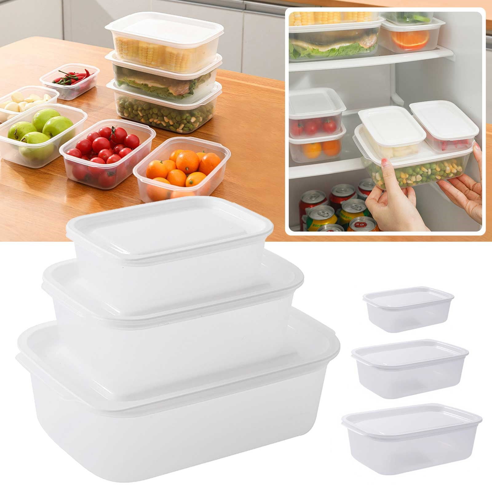 1PC Large Capacity Transparent Fresh Storage Box (Small+Medium+Large ...