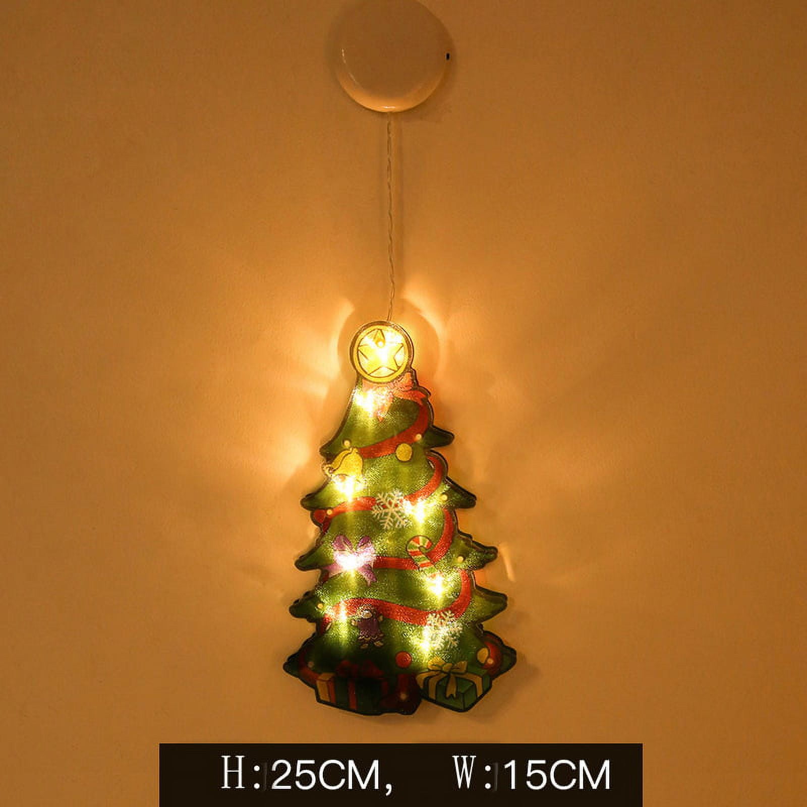 1PC Led Christmas Decoration Suction Cup Lamp Shop Window Hanging ...
