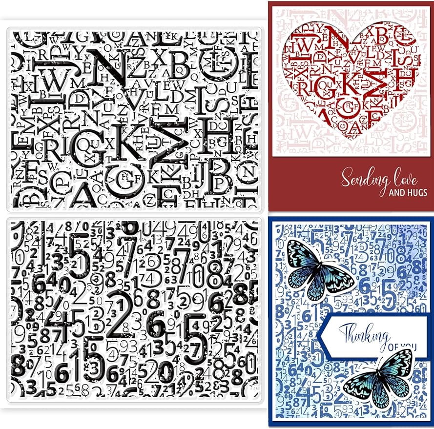 1PC Letters Numbers Word Transparent Clear Stamps Text Embossing Stamp ...